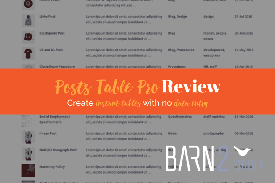 Posts Table Pro Review: No Data Entry Required - Leokoo.com